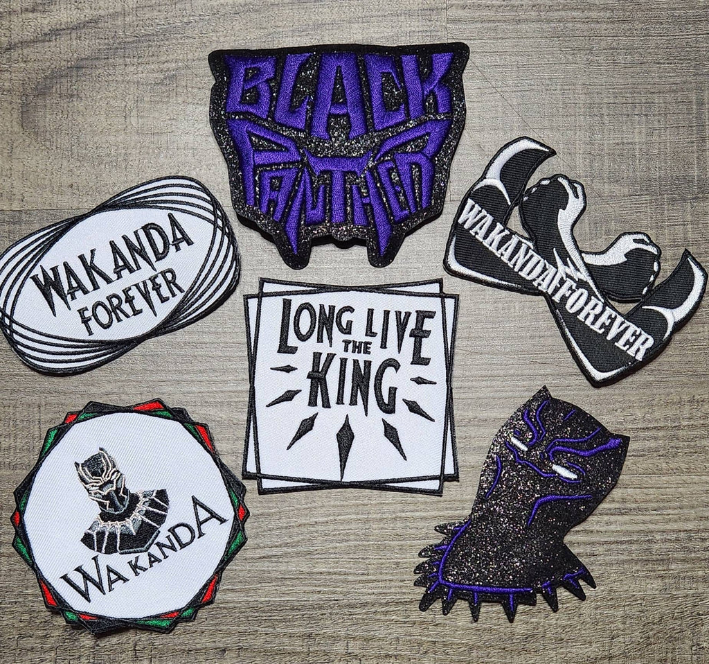 Wakanda Assorted 6-pc, Limited Edition Set, "Wakanda Forever" Iron-On ...